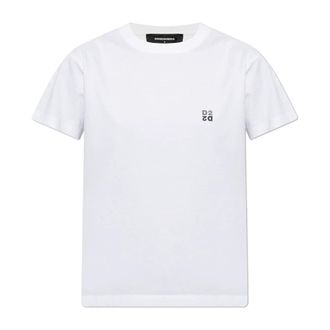 Dsquared2 T-Shirt mit Logo-Applikation - - Tops - Damen - Wei&szlig; - S