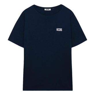 GCDS Logo T-Shirt - - Tops - Herren - Blau - S