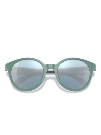 Emporio Armani lunettes de soleil &agrave; monture ronde - Vert