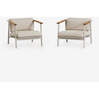 Sklum Sklum - 2er-Set Sessel aus Aluminium und Boucl&eacute;-Stoff Yervin