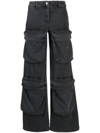 Giuseppe Di Morabito Ausgeblichene Jeans mit Logo-Patch - Schwarz