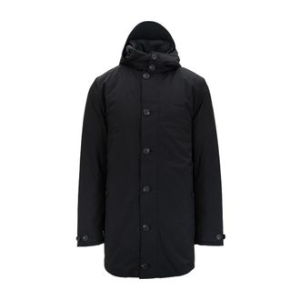 Save The Duck Herren Rei&szlig;verschluss Knopf Mantel - - Coats - Herren - Schwarzk - L