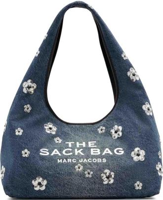 Marc Jacobs Femme, Sacs, Bleu, Taille: ONE Size The Sequin Daisy Denim Sack Bag
