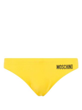 Moschino x Smiley Badehose mit Logo-Print - Gelb