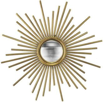 Emde Miroir soleil convexe métal doré 45cm