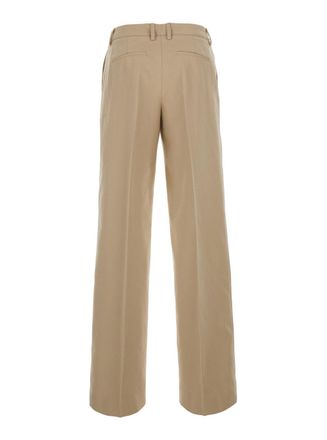Pantaloni Torino Womens Trousers Francoise Beige Wool-Cotton Wool And Cotton