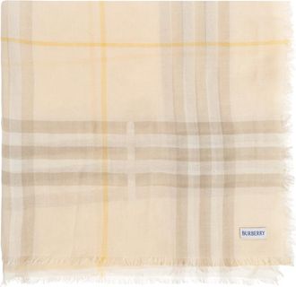 Burberry unisex, Accessoires, Beige, Taille: ONE Size Wide Check Wool Scarf