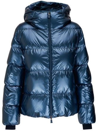 Herno Gef&uuml;tterte Kapuzenjacke - Blau