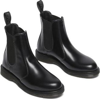 Dr. Martens Bottines Chelsea Flora pour femme, Noir poli lisse, 39 EU