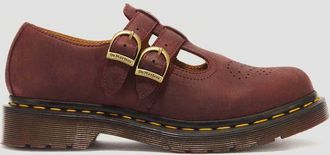 Dr. Martens 8065 Crazy Horse Leder Mary Jane Schuhe in Rot, Gr&ouml;&szlig;e: 36
