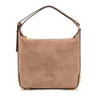 Tod's Mini Wildleder-Umh&auml;ngetasche - - Bags - Damen - Beige - ONE SIZE