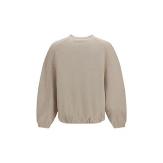Jacquemus Cotton Fleece Crewneck Sweatshirt - Beige