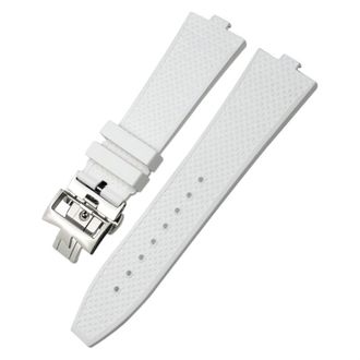 Generic Konvexe Gummi-Uhrenarmb&auml;nder, 24 x 7 mm, passend f&uuml;r Schnellwechsel-Ger&auml;te, blau-schwarz-orangefarbenes Armband