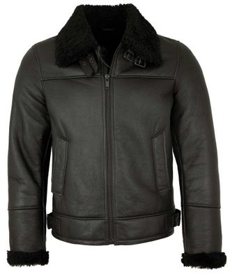 Jilani Lederjacke Ballin Jilani - Herren Lammfelljacke Lederjacke Lammfell schwarz