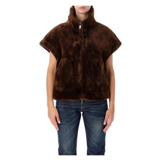 Urban Code Bj20453 Kunstpelz-Weste - - Jackets - Damen - Braun - S