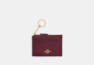 Coach Mini Skinny Ausweisetui f&uuml;r Frauen in Rot | Leder