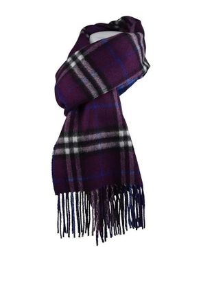 Burberry T&uuml;cher & Schals - Reversible Plaid Cashmere Scarf With Fringed Ends - Gr. unisize - in Schwarz - f&uuml;r Damen