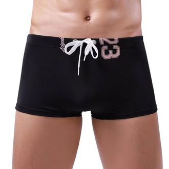 Generic Maillot de bain Hommes Maillots de Bain Hommes Shorts Grande Taille L&acirc;che Nouveau Natation U Shorts, Noir, XXL