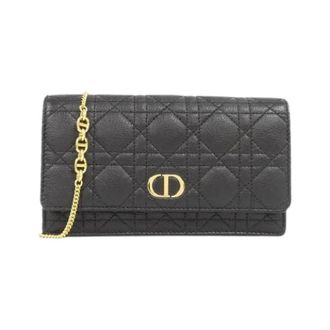 Dior Pre-owned Caro Calf Chain Wallet - - Pre-owned - Damen - Schwarzk - ONE SIZE