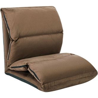 vidaXL Bodenstuhl Faltbar Taupe Mikrofaser Vidaxl