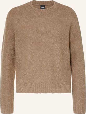 HUGO BOSS Boucl&eacute;-Pullover Febisana braun