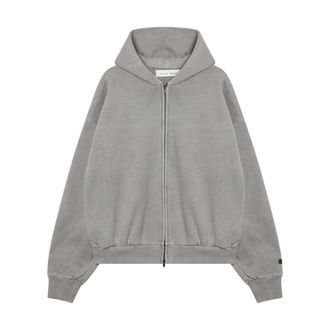 Fear of God Homme, Sweatshirts et sweats &agrave; capuche, Gris, Taille: XL Sweat &agrave; Capuche Zipp&eacute; Classique Brod&eacute; Essentials Fear of God