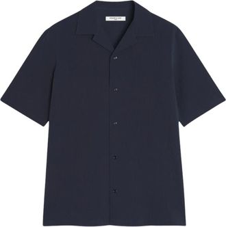 Maison Kitsun&eacute; Homme, Chemises, Bleu, Taille: M Seersucker Resort Shirt