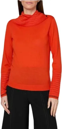 Paul Smith Femme, Pulls, Orange, Taille: 36 FR Pull orange col roul&eacute; boutonn&eacute; arri&egrave;re Paul Smith Femme W1R 954N W11271 16