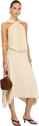 Semicouture Femme, Robes, Beige, Taille: 36 FR Robe drap&eacute;e en jersey