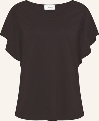 Cartoon Cartoon T-Shirt Mit Volants braun