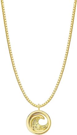 Glanzst&uuml;cke M&uuml;nchen Halskette - Sterling Silber Halskette Welle - Gr. unisize - in Gold - f&uuml;r Damen