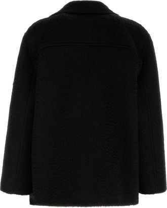 Valentino Garavani Nero Exterior: Mohair Virgin Wool Cappotti Coat