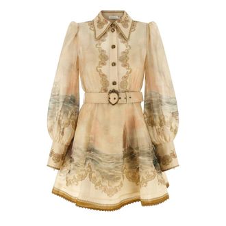 Zimmermann Femme, Robes, Beige, Taille: 40 FR Rebellion Marine Mini Dress