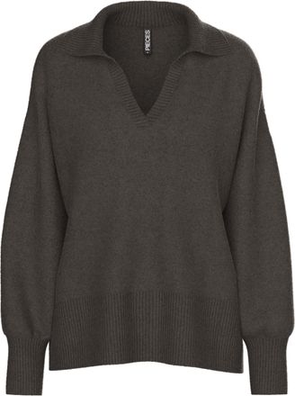 Pieces Pcmalou Ls Polo Knit Noos Bc