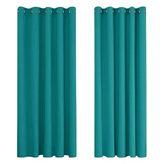 Deconovo Rideau Occultant Thermiques Anti Froid, Double Rideau Isolant Anti-Bruit, &Eacute;conomie d&Eacute;nergie, Id&eacute;al pour Chambre et Salon, 168X183 CM (Largeur X Hauteu