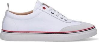Thom Browne Low-Top Sneaker - Tricolor Detail Sneakers - White - Gr. 10_5 - in Weiß - für Damen