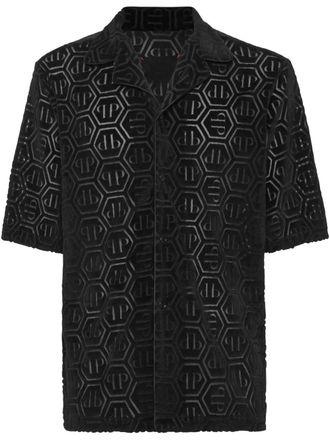 Philipp Plein chemise à motif géométrique - Noir