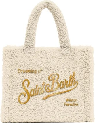 MC2 Saint Barth Femme, Sacs, Beige, Taille: ONE Size Sac à bandoulière brodé