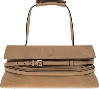 Moschino Femme, Sacs, Beige, Taille: ONE Size Tie Suede Handbag