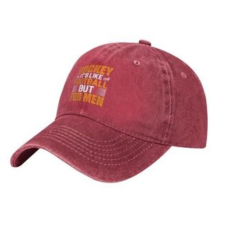 Generic Le Hockey, Cest comme Le Football, mais pour Les Hommes. Unisexe Casquette De Baseball Styl&eacute;e Hip-Hop Cap Anti-Soleil Chapeau De Cowboy pour Randonn&eacute;e