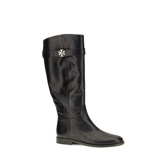 Tory Burch T Lock Riding Boots - Black