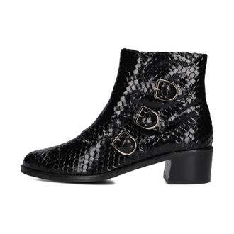 Pertini Schwarze Leder-Stiefeletten - - Shoes - Damen - Schwarzk - 37 EU