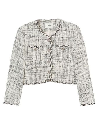 B+ab veste en tweed à coupe crop - Blanc