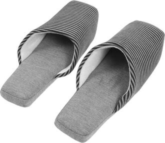Valiclud Chauds Int&eacute;rieur Carr&eacute;s &agrave; Rayures pour Homme Pantoufles Antid&eacute;rapantes Confortables pour Spa et H&ocirc;tel