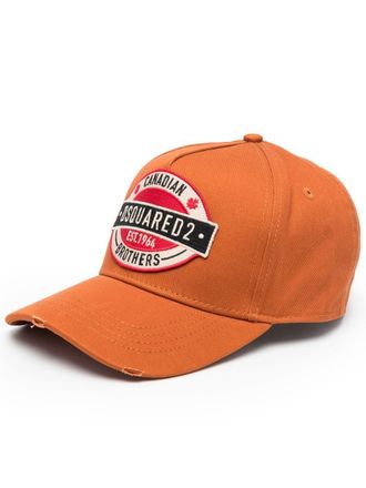 Dsquared2 casquette &agrave; patch logo - Orange