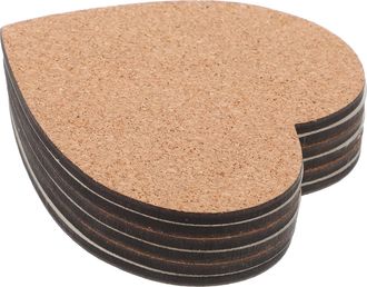 Cabilock Herzförmige Korkuntersetzer Aus Kork 6 Stück rutschfeste Tassenunterlage Für Kaffee Und Tee Hitzeisolierend Und Wiederverwendbar Verbrühschutz Für Hau