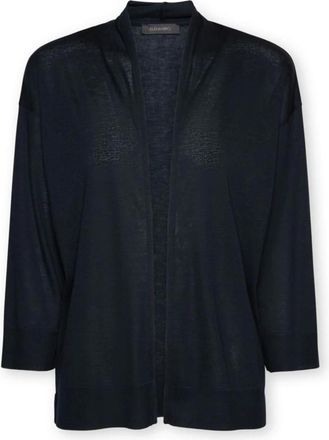 Elena Miro Femme, Pulls, Bleu, Taille: 40 FR T-shirt ouvert devant coupe d&eacute;contract&eacute;e