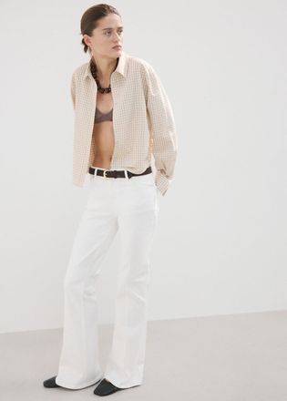 Mango Jean Violeta flare taille haute blanc - Femme - 32 - MANGO