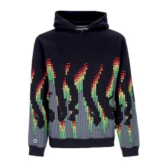 Octopus Schwarzer Sound Wave Hoodie mit Octopus Logo - - Sweatshirts & Hoodies - Herren - Mehrfarbig - S