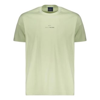 Paul & Shark Homme, Tops, Vert, Taille: 2XL T-shirt &agrave; col rond et manches courtes